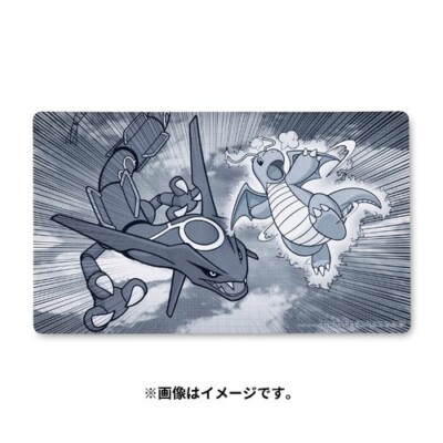 Pokemon Center Japan Official Rubber Playmat Dragonite Rayquaza Collide ...