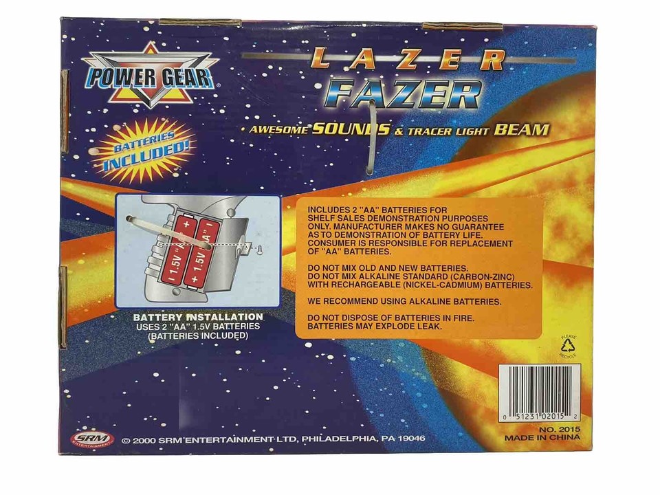 2000 SRM power gear Lazer Fazer Toy Gun FACTORY SEALED UNTESTED | eBay