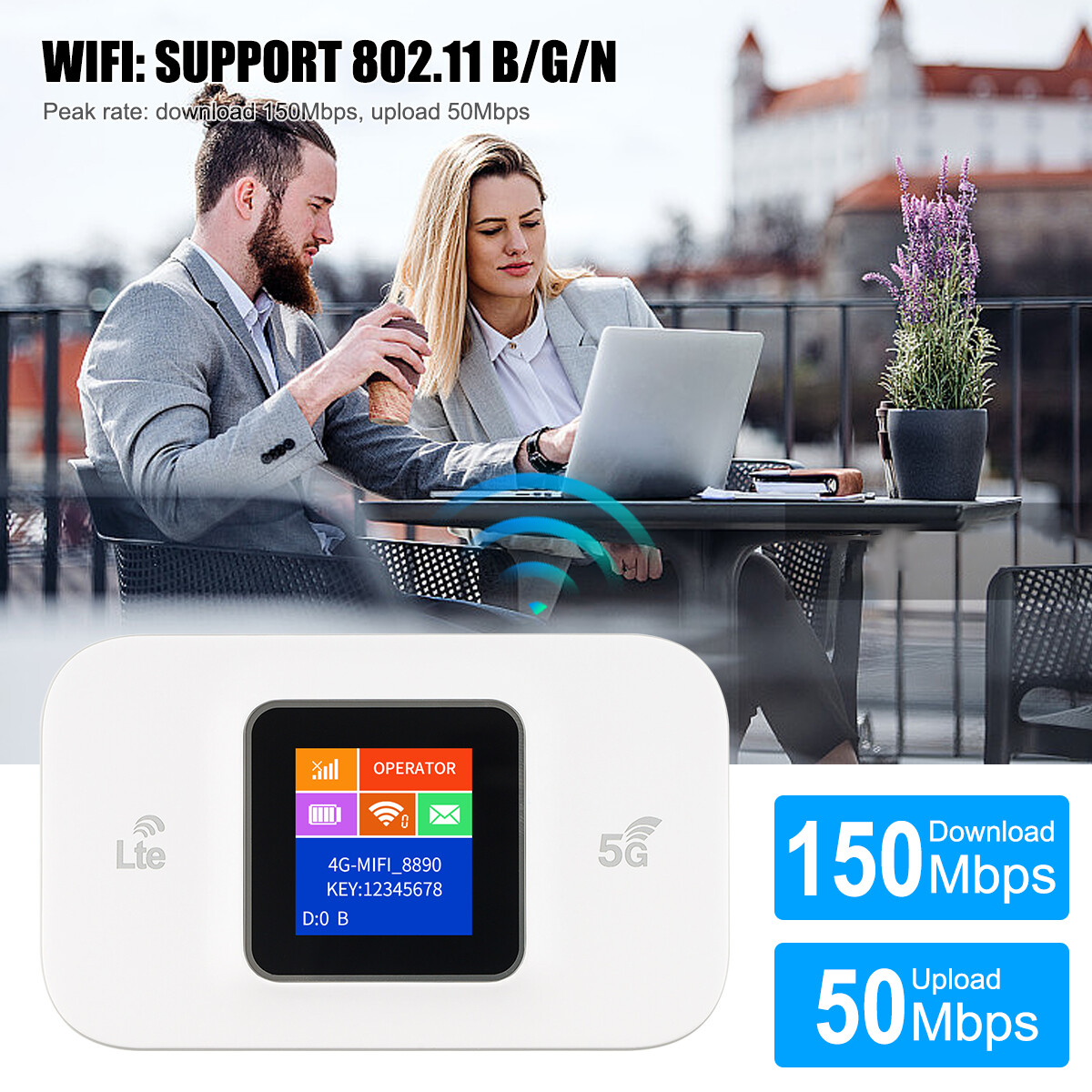 4G LTE Wireless WiFi Router Unlocked USB Dongle Modem Mobile Broadband ...