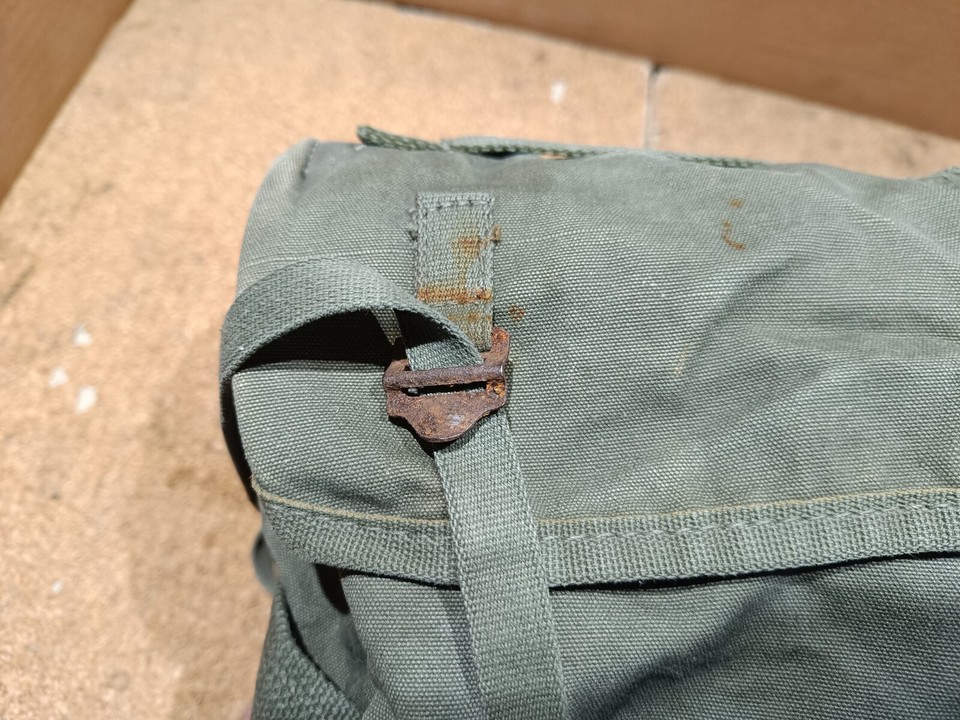 Vintage US MILITARY ARMY M71 TYPE MUSETTE FIELD CANVAS BAG BACK PACK ...