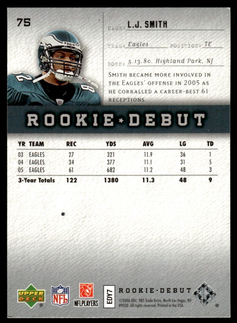 2006 Upper Deck Rookie Debut - #75 L.J. Smith for sale online | eBay