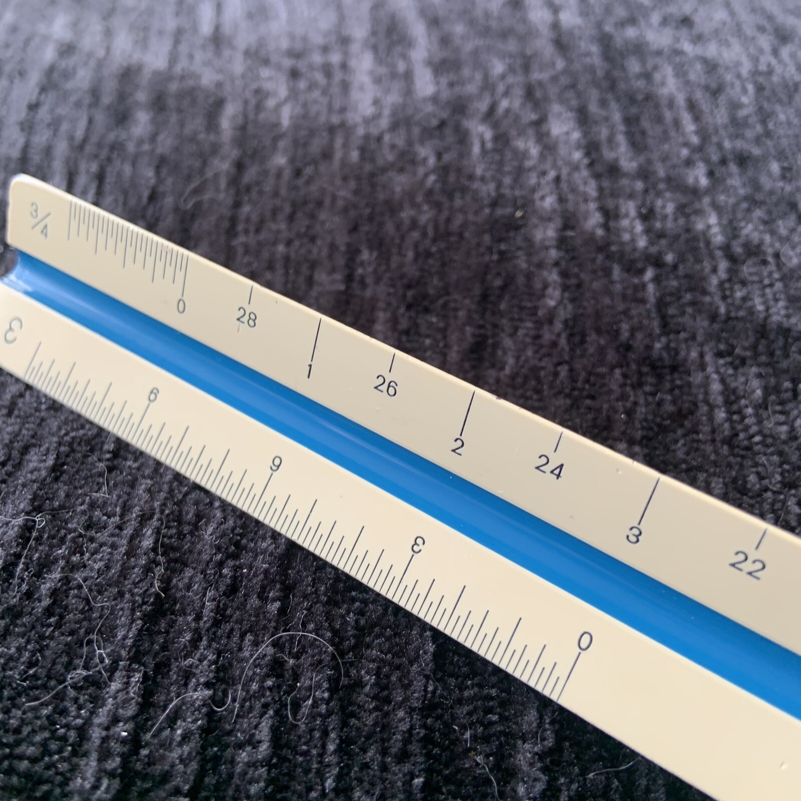 Vtg Staedtler-Mars 987 19-31 Architect Scale Triangle 3 Sided Drafting ...