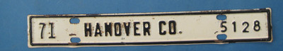 1971 Hanover County license plate from Virginia | eBay