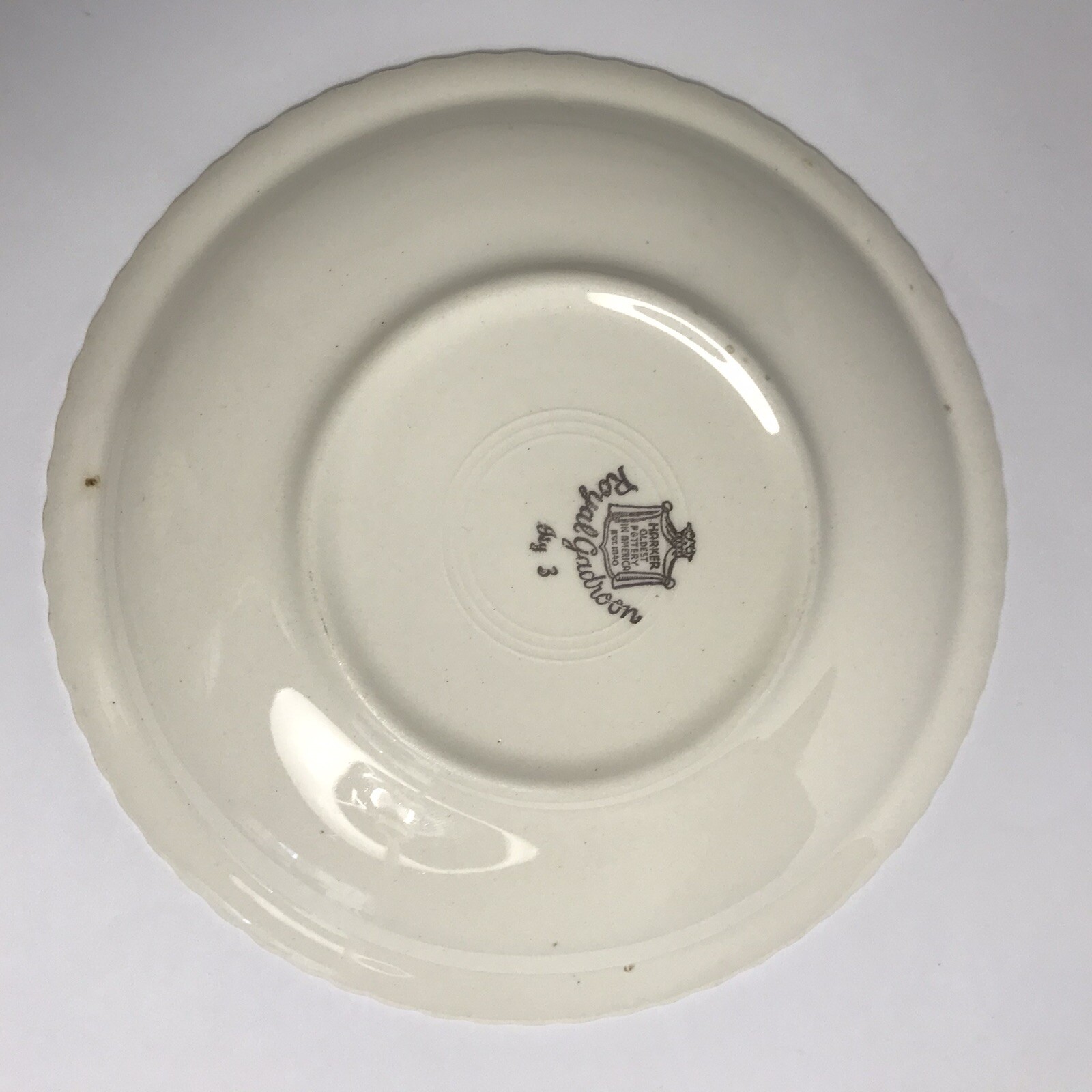 Vtg Harker Royal Gadroon Pottery IVY Dinner Set Scalloped Edge SET OF ...