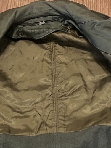 Vintage Military Trench Coat Mens Small Wool Liner Army Green OG 107 ...