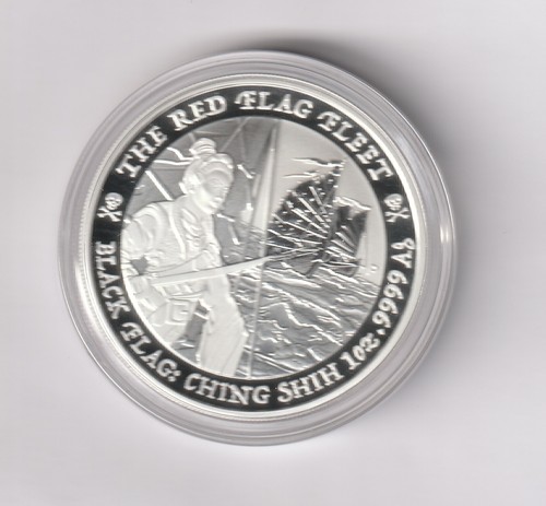 1oz Tuvalu 2021 The Red Flag Fleet Black Flag: Ching Shih 999 Silber ST ...