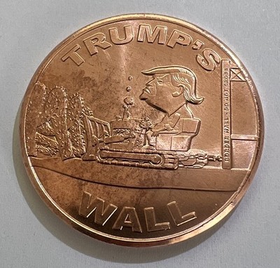 Copper Round - Donald Trump Rebuilding The Wall Commemorative Coin 1 Oz ...