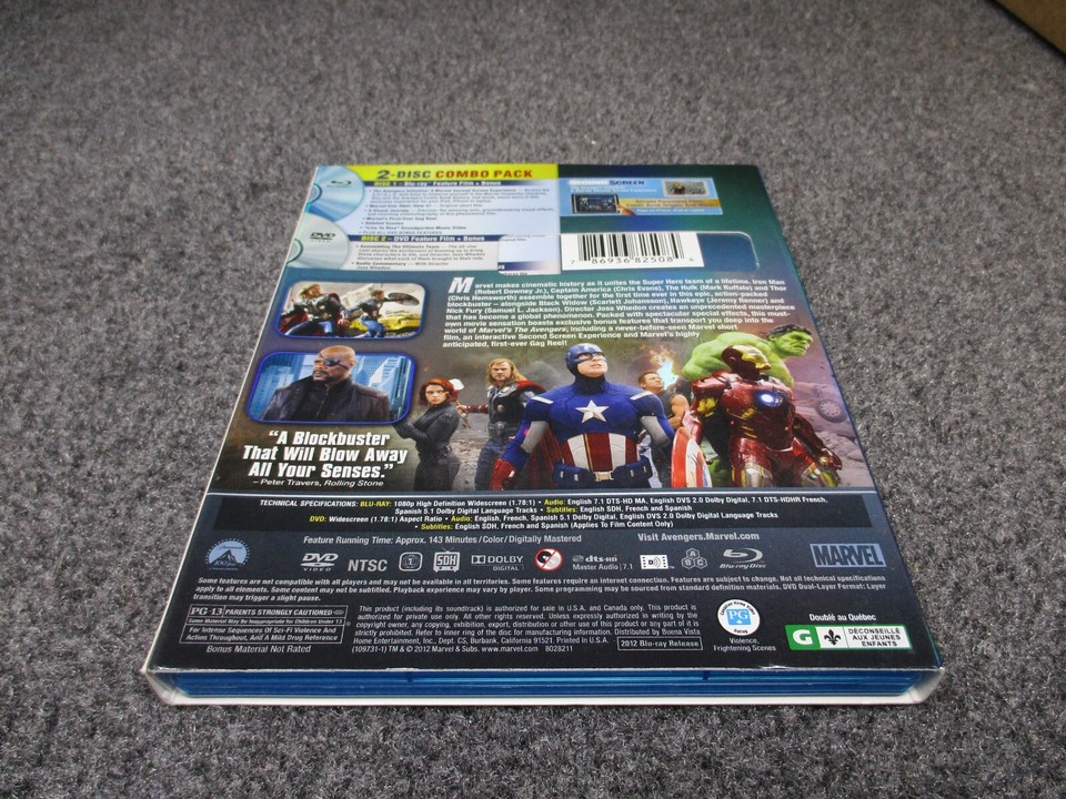 Marvel's The Avengers (Two-Disc Blu-ray/DVD Combo in Blu-ray Packaging ...