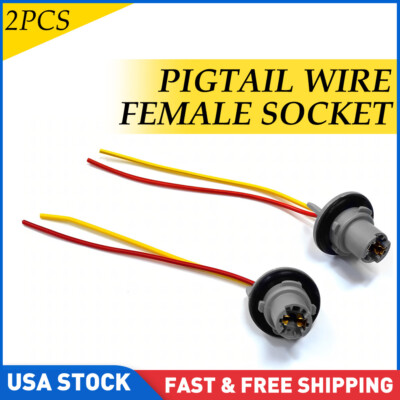 Universal Pigtail Wire Female Socket 194 T10 PGS Rear Side Marker Light ...