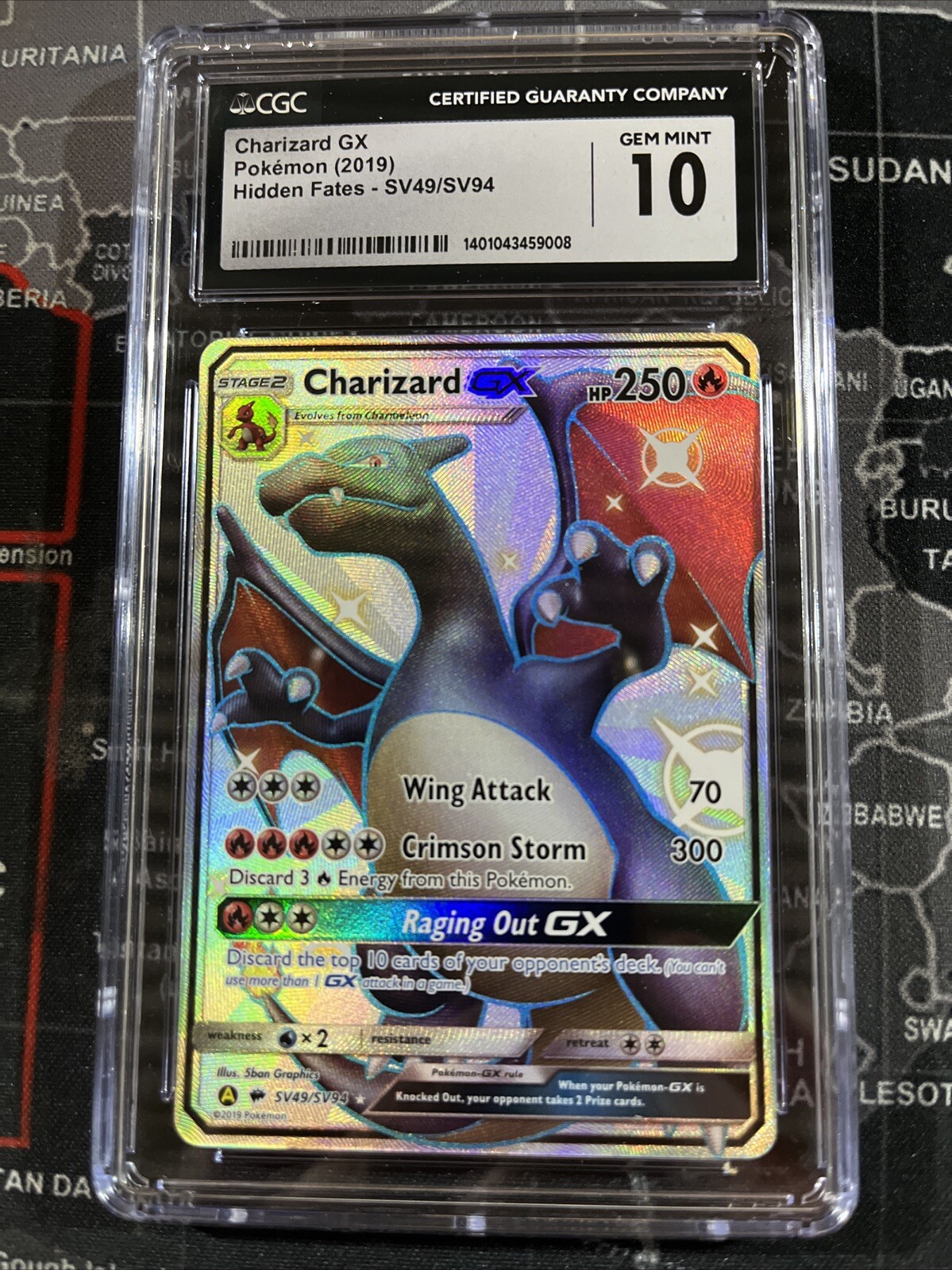Pokemon 2019 Hidden Fates Charizard Gx Sv49/SV94 Cgc Gem Mint 10 | eBay