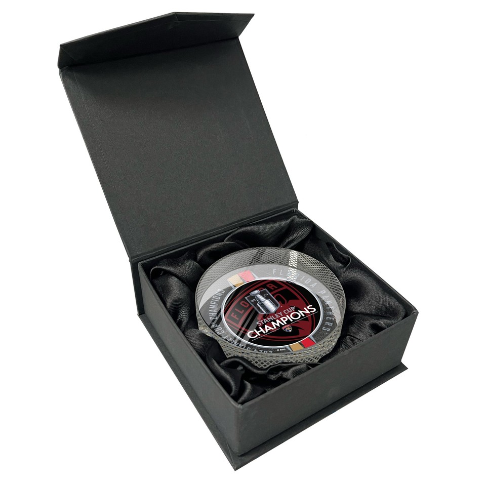 Florida Panthers Stanley Cup Champions Crystal Puck 628352299813| eBay