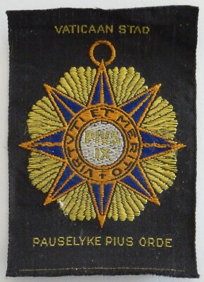 ORDER OF POPE PIUS IX Vatican City 1930 Turmac WOVEN SILK | eBay