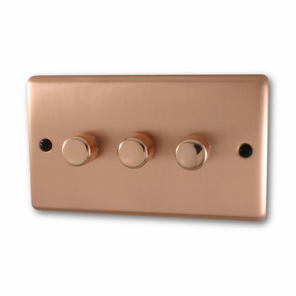 Brushed Matt Satin Copper Plug Sockets Light Switches Dimmers - Whole ...