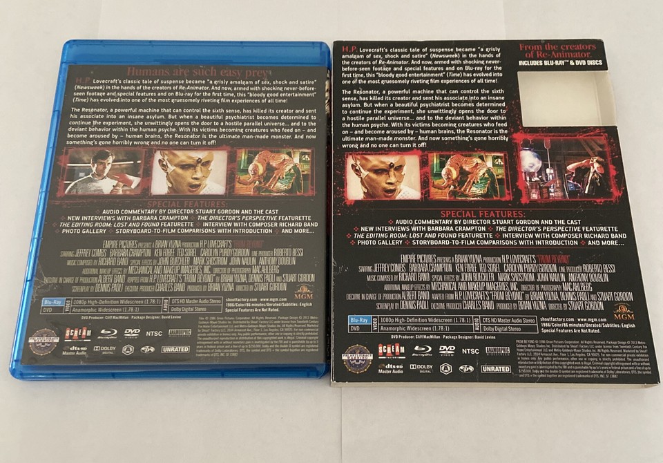 HP Lovecraft’s FROM BEYOND w/SLIPCOVER Scream Factory BluRay DVD OOP | eBay