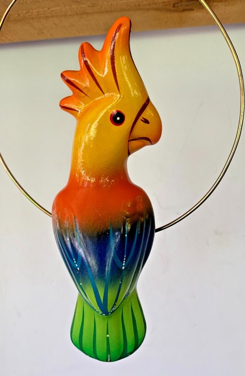 Ceramic Mexican Talavera Pottery Parrot Talavera Dove Planter