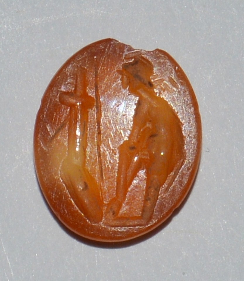 Ancient Greek Intaglio Ring Seal Greco-Roman Carnelian Gemstone ...