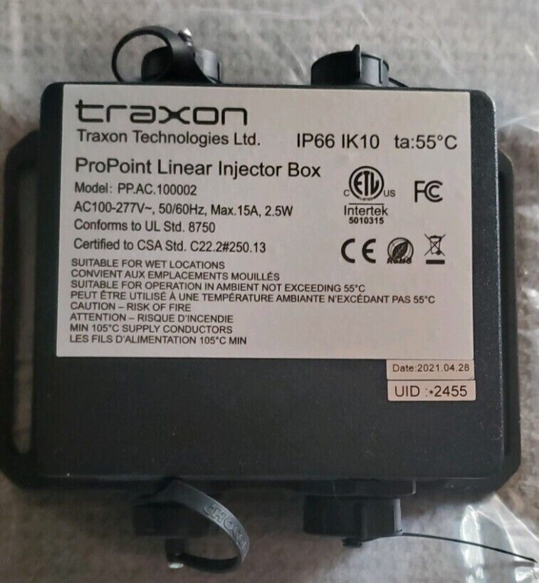 Traxon ProPoint Data Injector Box LED Systems BL PP.AC.100002 100-277V ...
