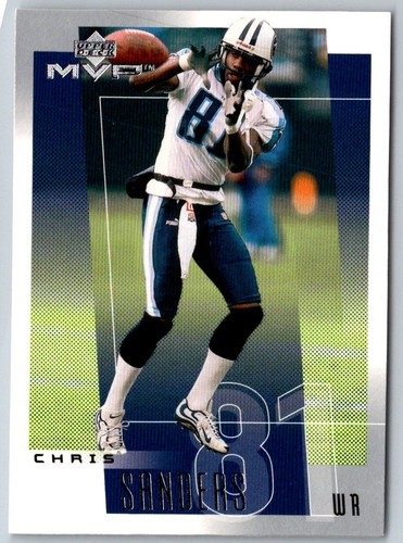2001 Upper Deck MVP Chris Sanders #267 Tennessee Titans Football Card ...