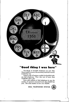1943 Bell Telephone Systems Vintage Print Ad WW2 Telecom WWII Ephemera ...