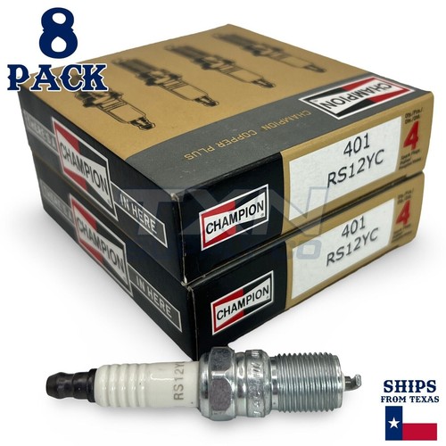 Champion 401 Copper Plus Spark Plug RS12YC - 8 Pack | eBay