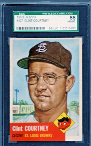 1953 Topps CLINT COURTNEY BASEBALL SGC 88 8 | eBay