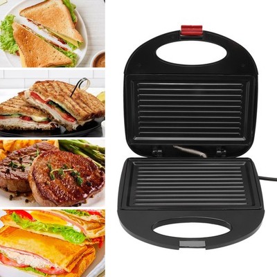 Mini Panini Maker Double Sided Bar Easy Clean Panini Press Grill For ...
