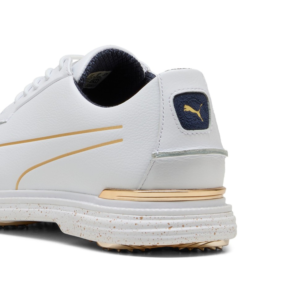 New Puma Golf Royale Players Shoes Puma White-Deep Navy-Old Gold 9 ...