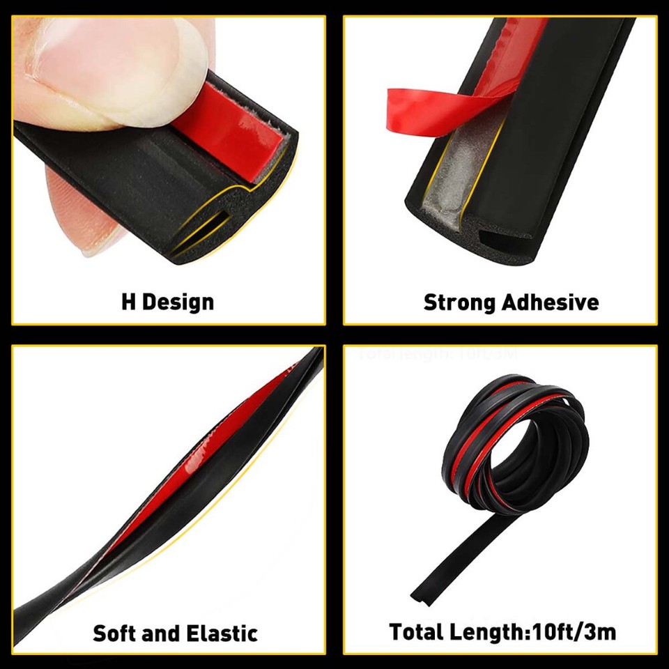 Car Windshield Weather Seal Rubber Trim Molding Cover Feet For Ford ...