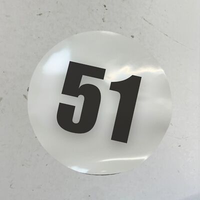 12" Circular Round Magnetic Race Car Number 51 Magnet x2 | eBay