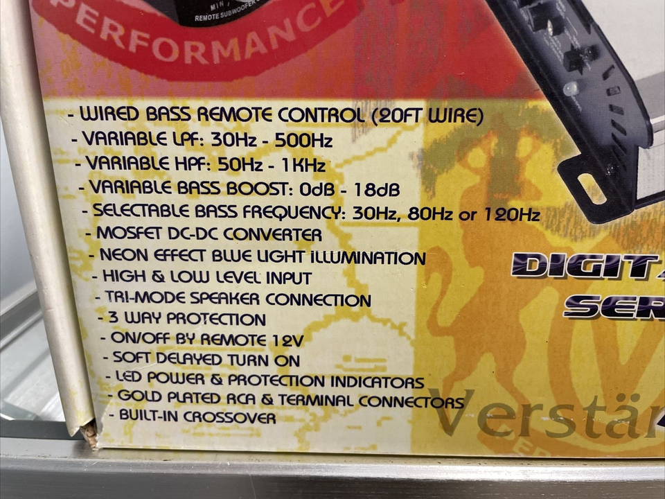 Volfenhag Zx-5001 2-Channel Car Audio Amp 640 Watts Max new ...