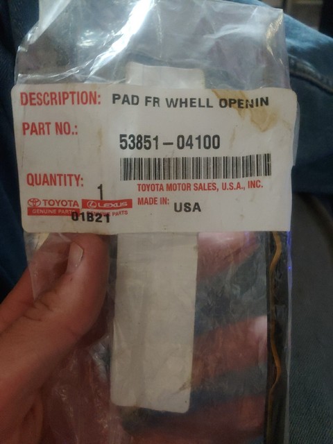 Genuine Toyota Wheel Opening Molding Pad 53851-04100 OEM for sale ...