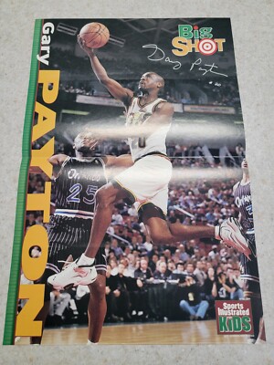 Gary Payton 1999 Sports Illustrared For Kids Poster Seattle Supersonics ...