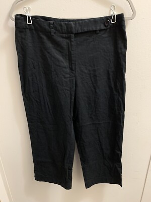 Emma James Capris Size 8 Waist 32” Inseam 22” Mid Rise Black | eBay