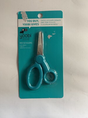 Yoobi Kids Blunt Tip Scissors - Aqua - Safe for Kids ,Kids Craft ...