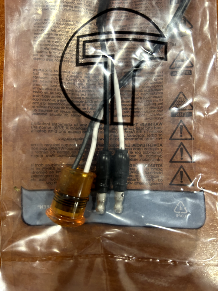 TRUCK-LITE 33050Y 33 Series, LED, Yellow Round, 1 Diode, W/GROMMET, 12V ...