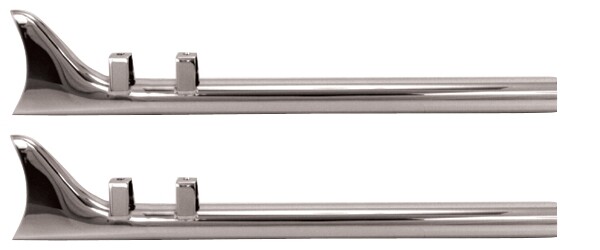 Chrome Fishtail 36" Exhaust Extension Harley FLT Dresser Touring 95-16 ...