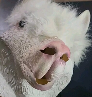 Alpaca Llama Mask Head Halloween Latex Realistic Animal Party Cosplay ...