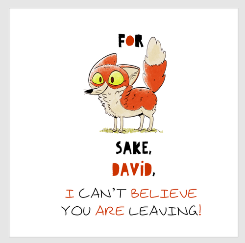 Personalised funny/humorous/rude/for fox sake/belated birthday/leaving ...