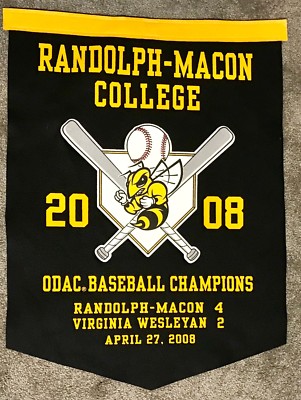 Randolph - Macon Yellow Jackets Baseball Championship Banner | eBay
