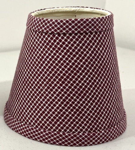 Country Red Small Plaid Checked Farmhouse Fabric Lamp Shade - See Pics ...