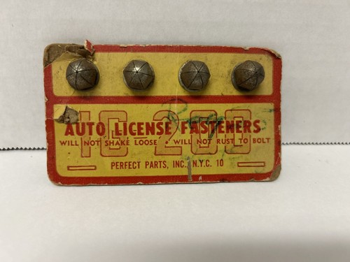 Vintage IG-200 Auto License Fasteners Perfect Parts Inc. Set Of 4 | eBay