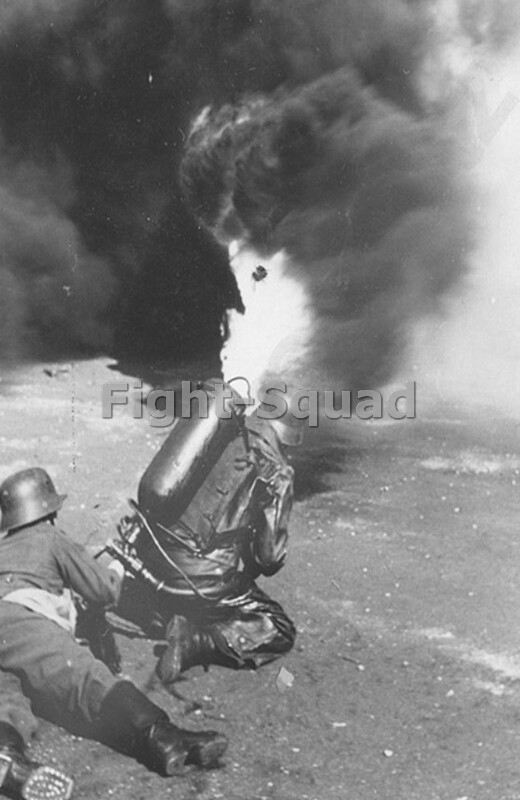 WW2 Picture Photo 2 Wehrmacht German Soldier Flammenwerfer flame ...