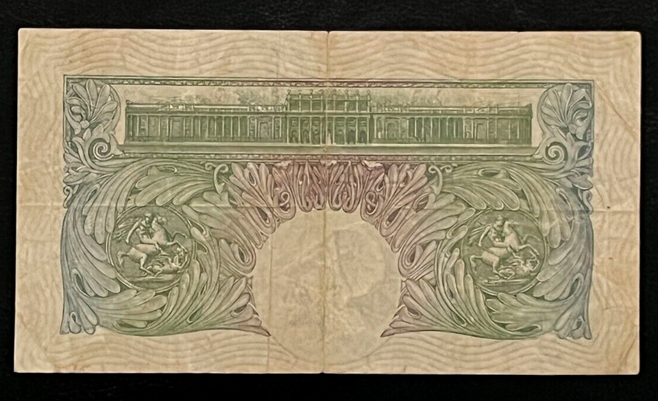1928 BRITISH £1 ONE POUND TREASURY NOTE, C.P. MAHON, B-211, VF+, G52 ...