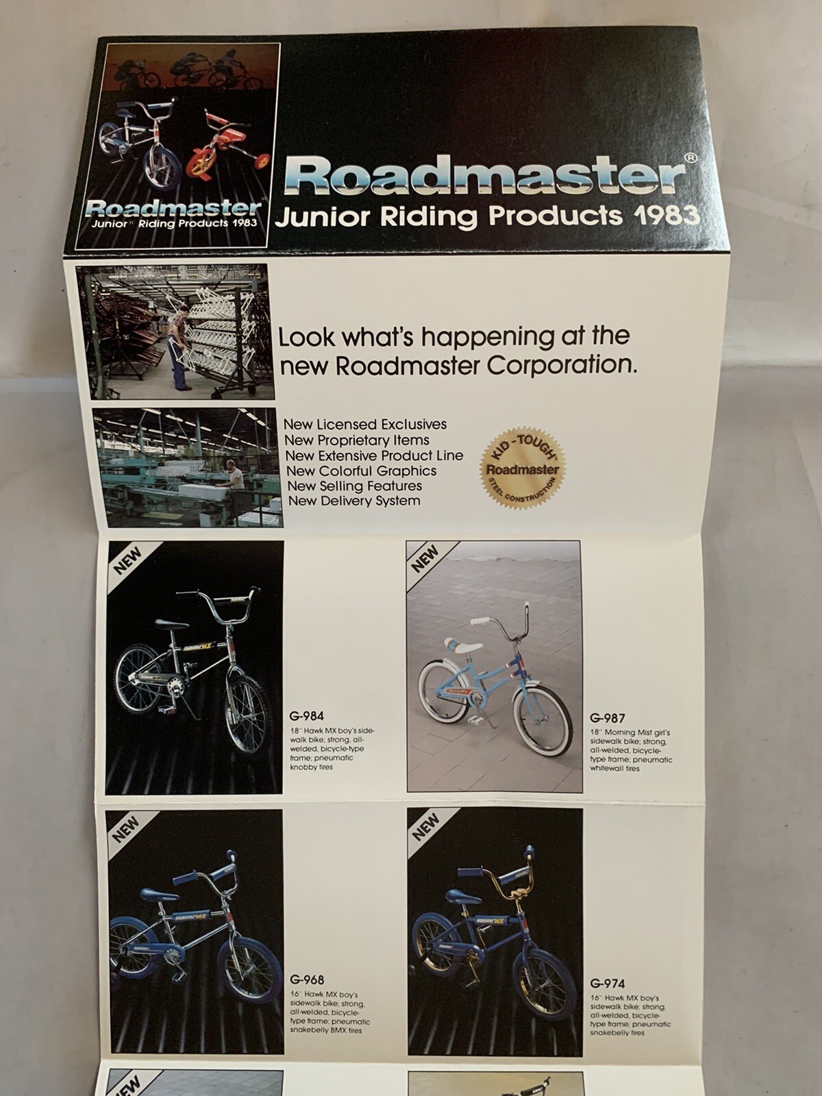 Vintage Original 1983 Roadmaster Bicycle Junior Riding Products ...