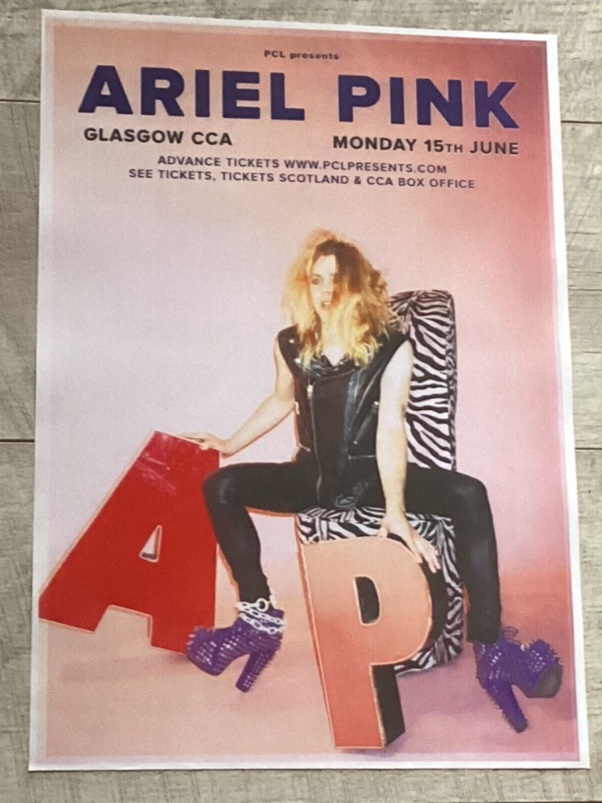 ARIEL PINK Concert poster Glasgow 2015 live music band show tour Gig ...