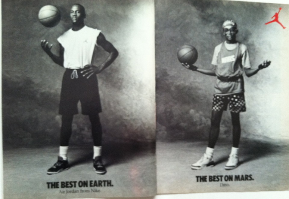 Vintage 1988 NIKE AIR JORDAN SPIKE LEE MARS BLACKMON Ad Sports ...