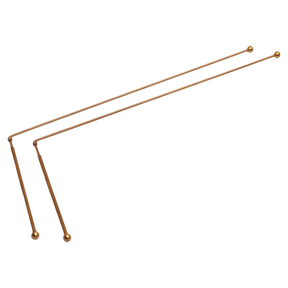 2Pcs Dowsing Rods Traditional Pure Copper Metal Detection Rods Divining ...