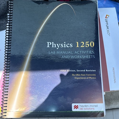 Physics 1250 Lab Manual Activities Hayden-Mcnell The Ohio State ...