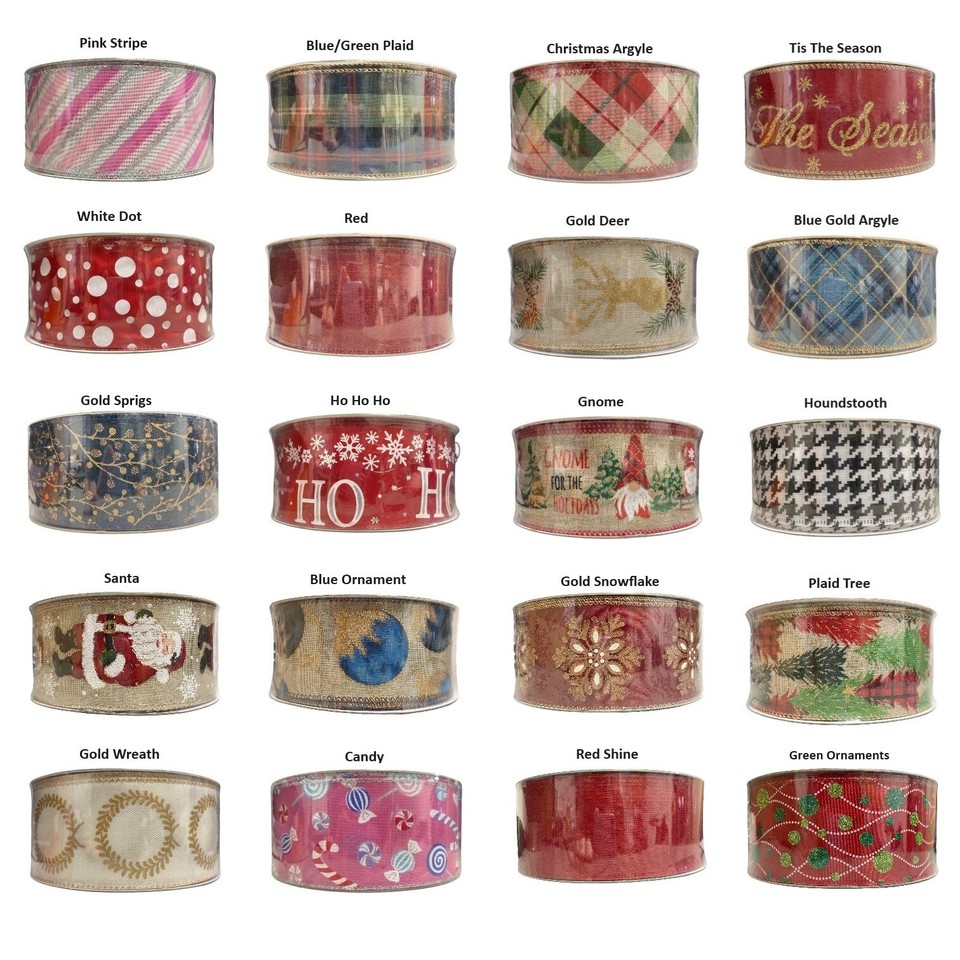 Member's Mark Premium Wired Edge Holiday Ribbon, 2.5" Wide x 50 Yards ...