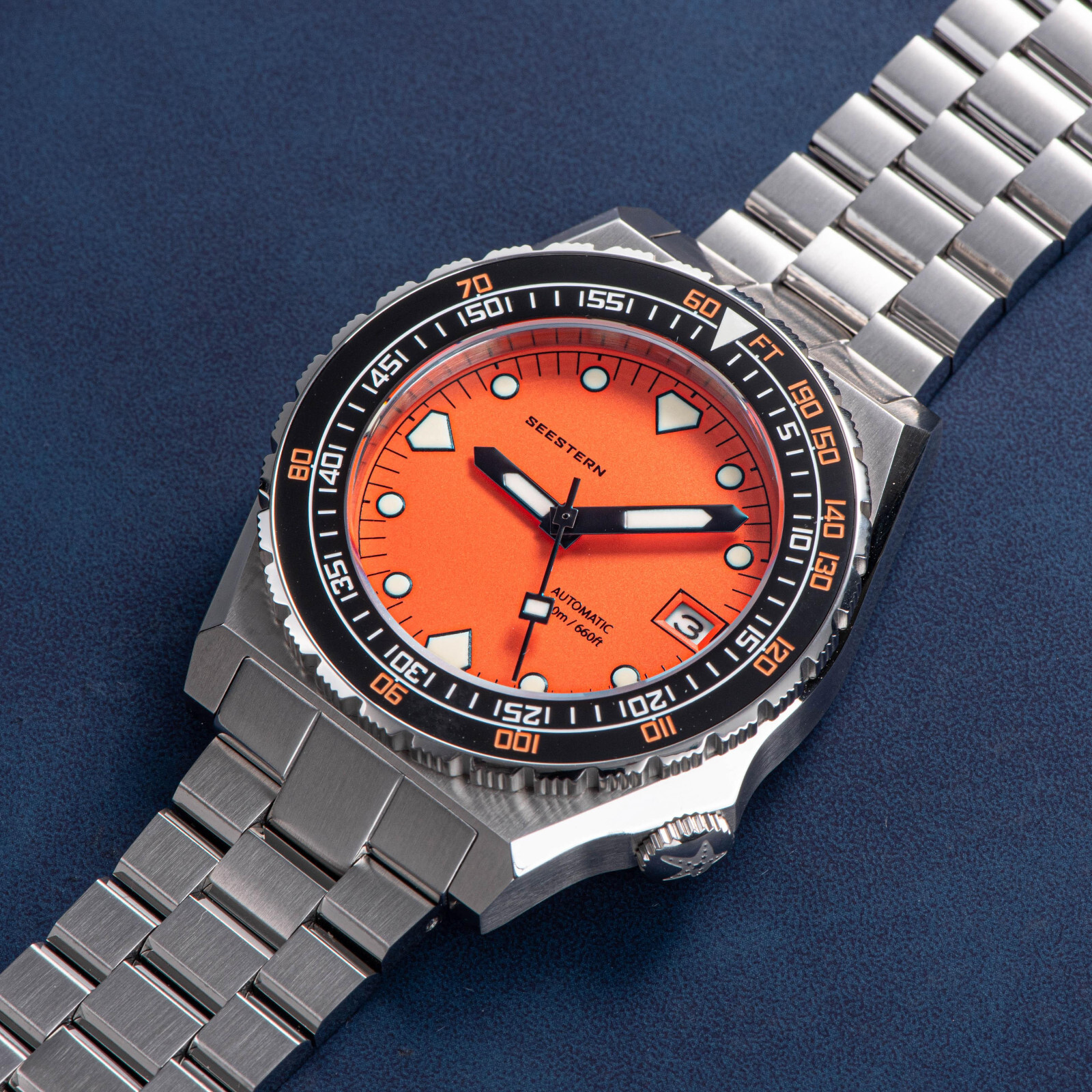 Seestern V3 S407-600T.OC Genuine Ceramic Bezel 200m DIVER'S Sport Watch ...